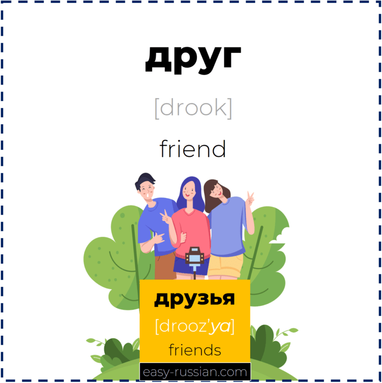 How To Say "Friend" in Russian: Friendship Vocabulary