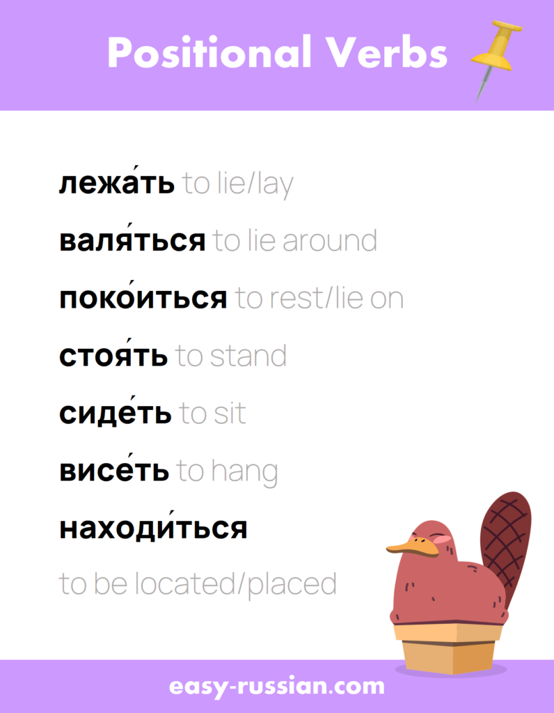 An Overview of Russian Positional Verbs